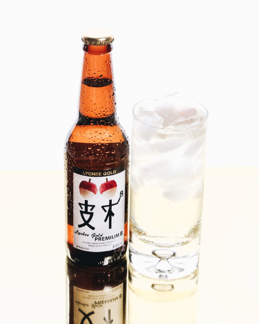 Lychee Gold Cider Premium 8% 330ml x 24pk – Sip & Cellars